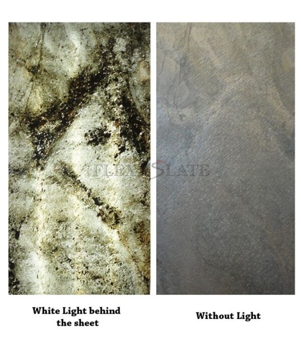 6”x8” Gold Emerald Translucent Sample - FLEXX SLATE