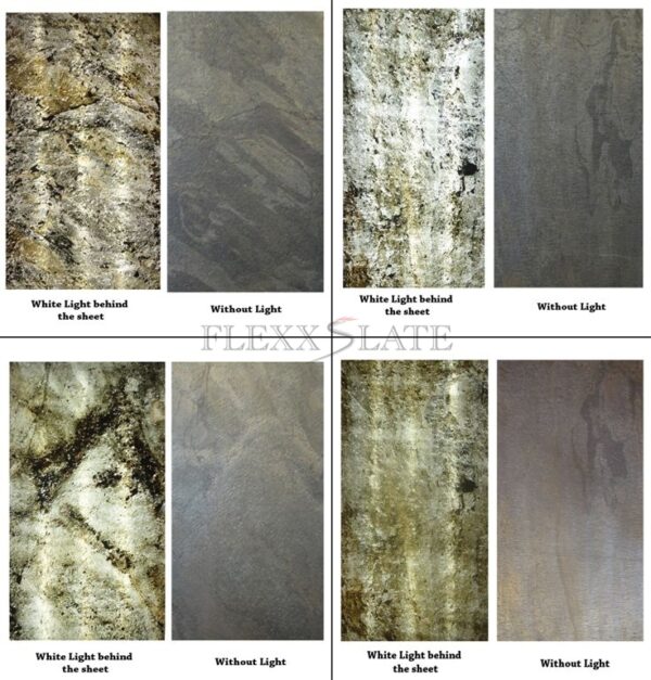 6”x8” Gold Emerald Translucent Sample - FLEXX SLATE