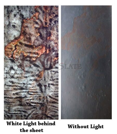 6”x8” Peacock Translucent Sample - FLEXX SLATE